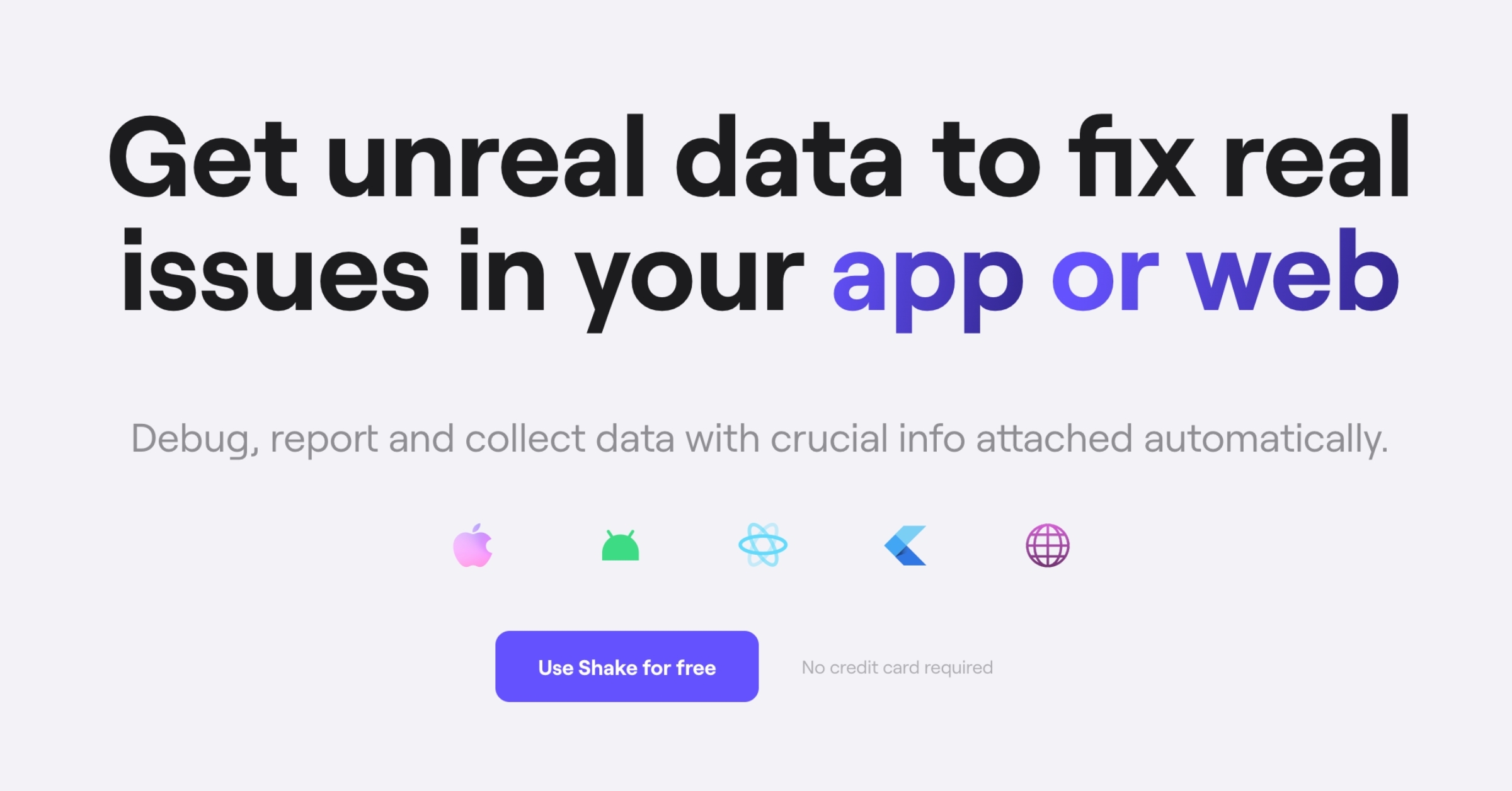 Bug and crash reporting for mobile apps and websites | Shake
